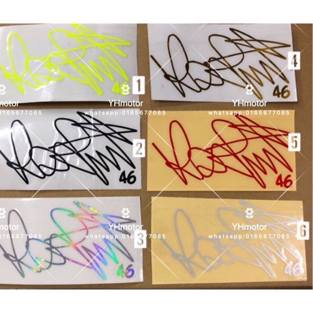 STICKER TANDA TANGAN ROSSI 46 | Shopee Malaysia