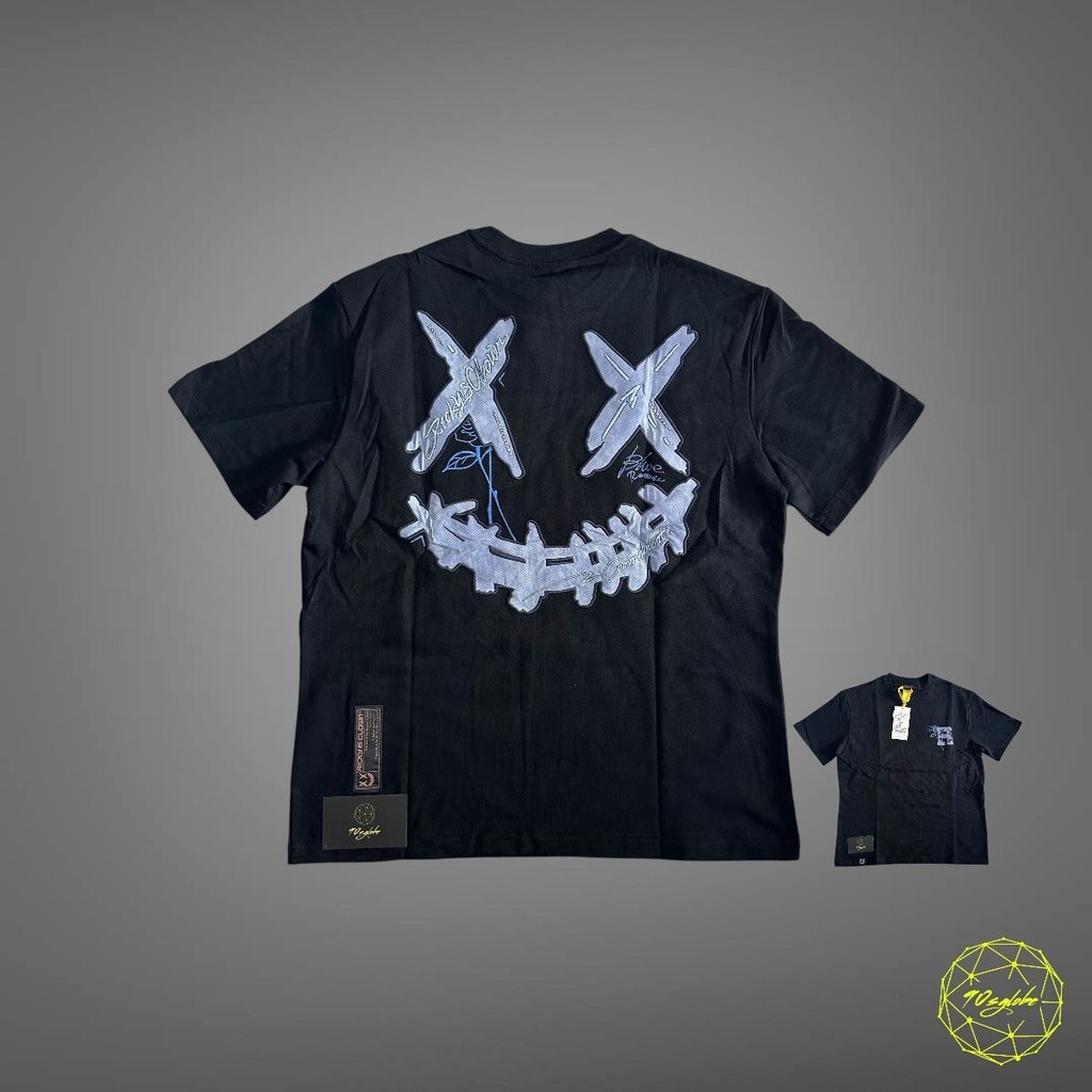 Ricky Is Clown RIC Midnight Blue Rose Painted Embroidered Joker Smiley ...