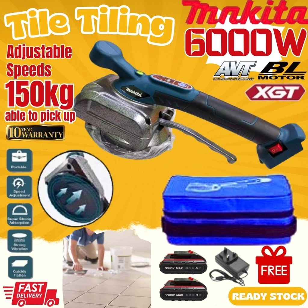 6000W Adjustable Speed Electric Tile Machine Tile Vibartor Leveling ...