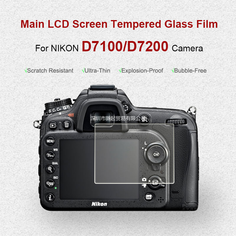 Camera Screen Protector for Nikon D7100 D7200 Tempered Glass LCD Film ...