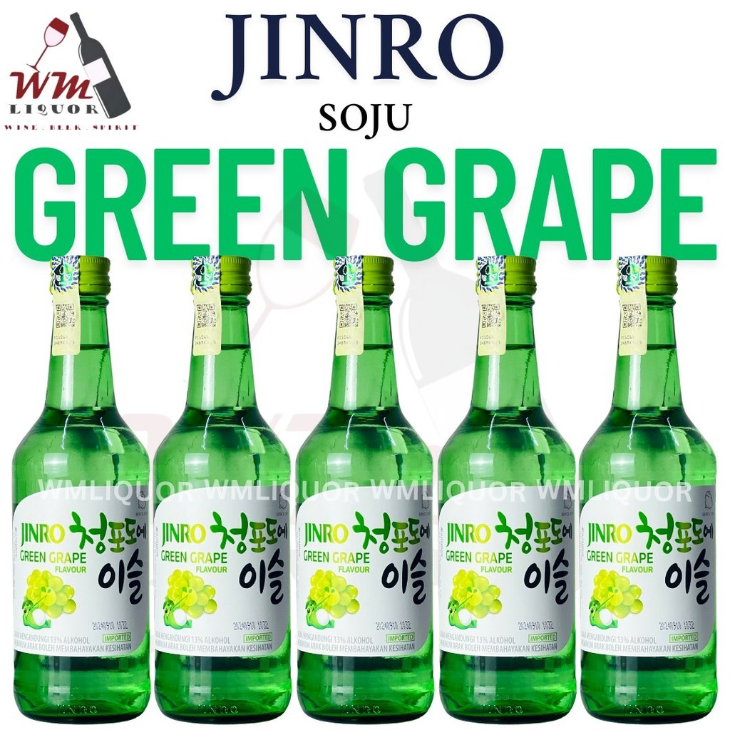 Jinro Soju Green Grape Flavour Soju 360ML 真露 烧酒 葡萄味 韩国烧酒 | Shopee Malaysia
