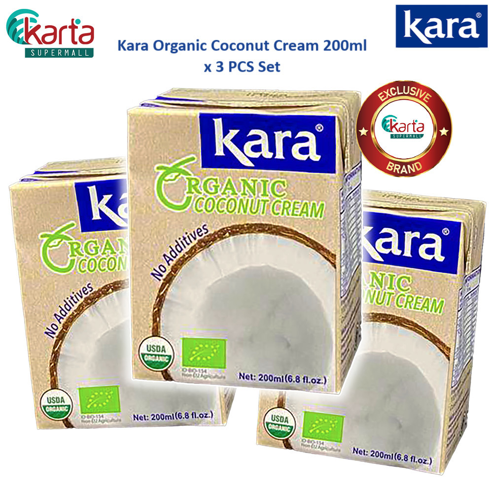 KARA Organic Coconut Cream 200ml x 3 Packs (Clearance Sales – EXP: AUG ...