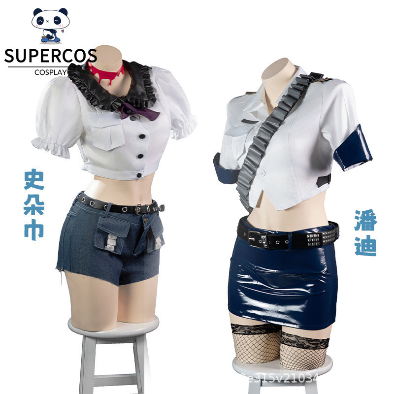 Panty & Stocking with Garterbelt Costume Panty Stocking Women Police Uniform Cosplay | Shopee ...