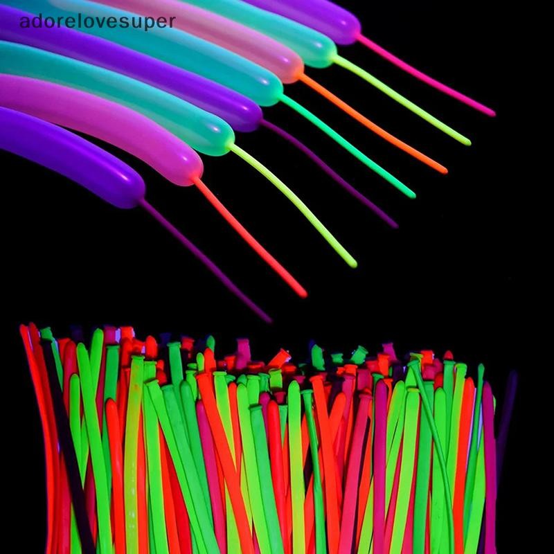 AD1MY 10pcs Neon Balloons Long Reusable Twisting Fluorescent Balloons ...