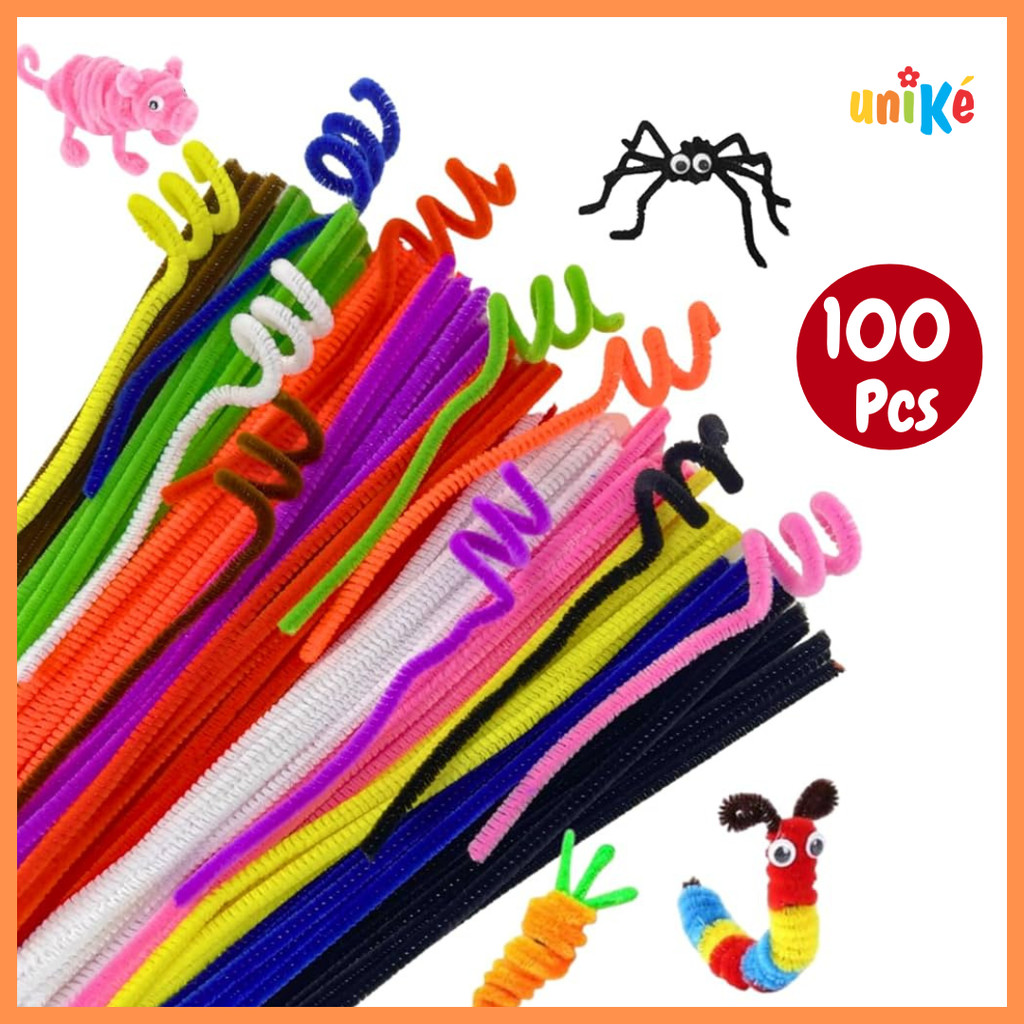 100 Pcs Mercy Fur Wire Pipe Cleaner Pastel Color Macaron Flower Bouquet ...