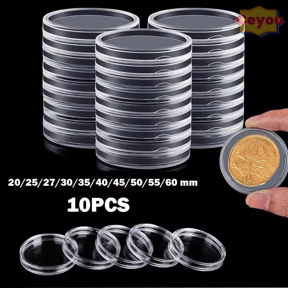 CEYOU Acrylic Coin Capsule, Plastic Coinning Capsules, Coin Collecting ...