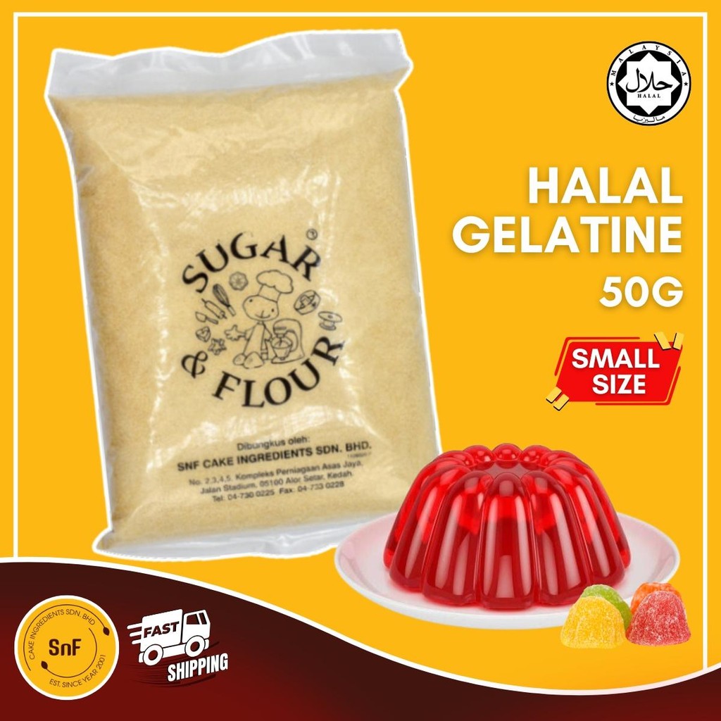 50g Gelatin 200 Bloom Gelatin Powder Halal Gelatine Serbuk Gelatin Repack | Shopee Malaysia