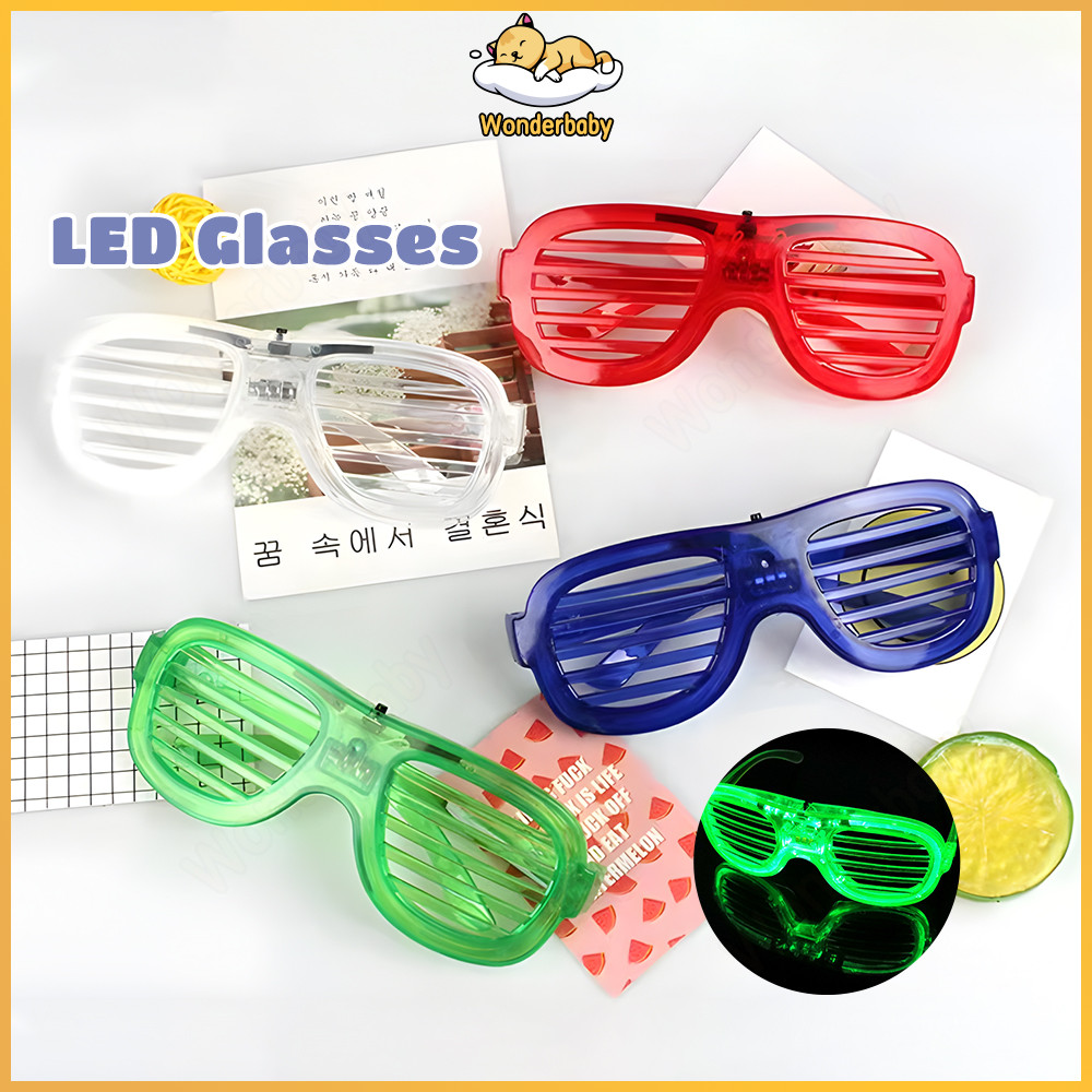 Wonderbaby Led Glasses Party Glasses Glow in the Dark Party Glowing ...