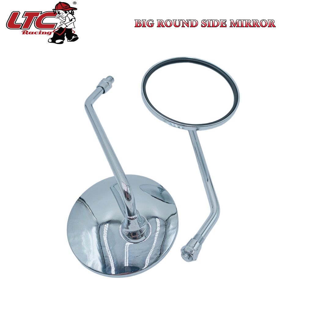 CHROME HONDA ROUND SIDE MIRROR LONG STEM 3016 | Shopee Malaysia