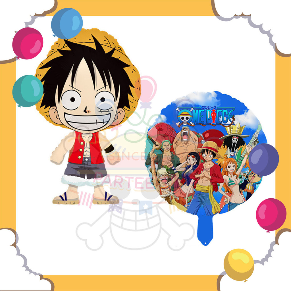 ParteeTime Kids One Piece 1pcs Luffy Birthday Decoration Foil Balloon ...