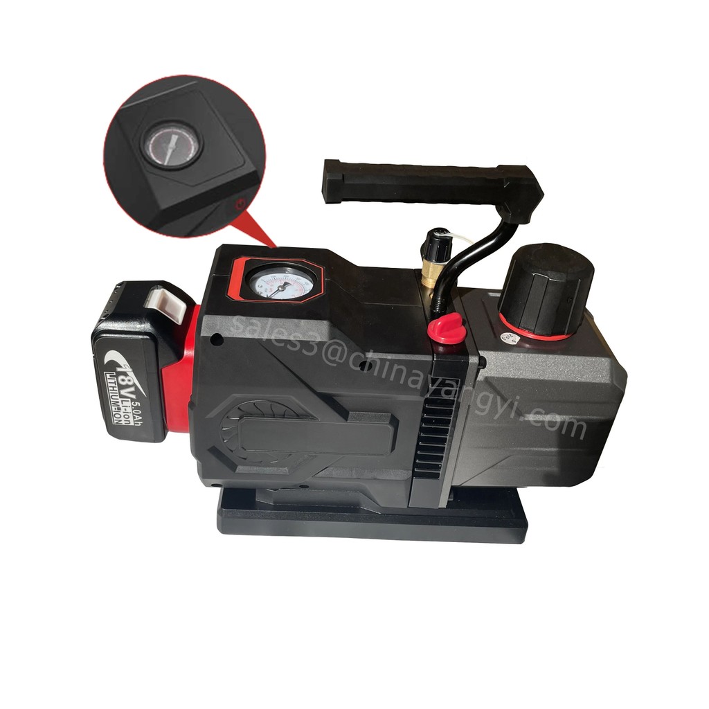 2025 6CFM Dual Stage Cordless Battery Powered Vacuum Pump with Vacuum ...
