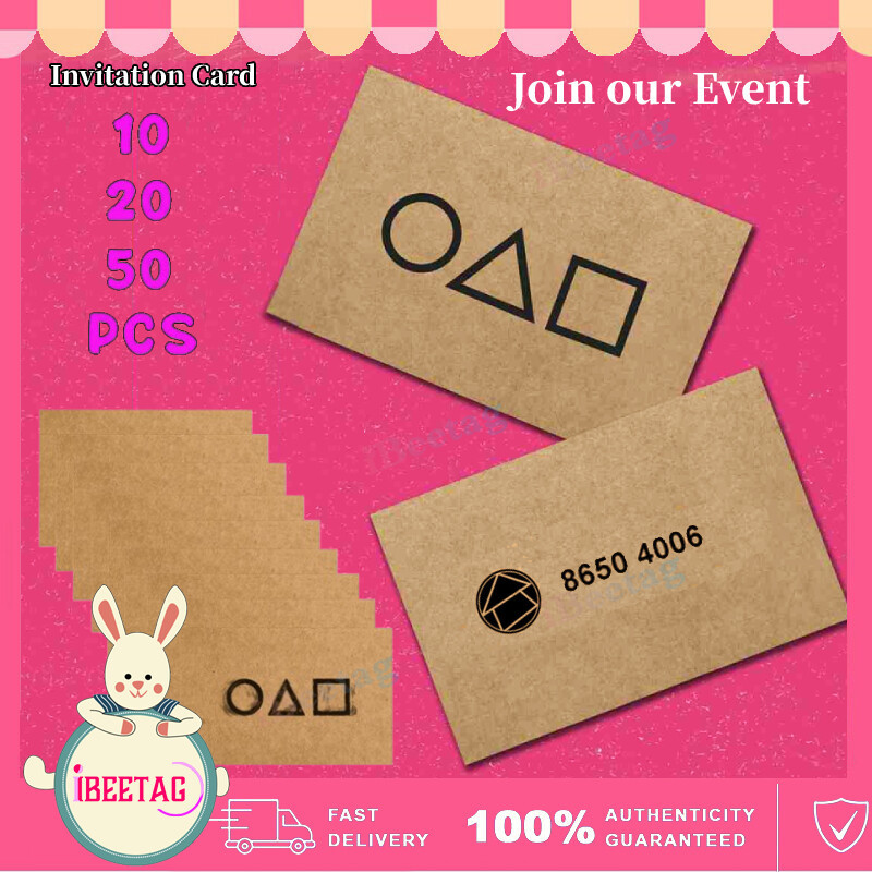 Squid Game Invitation Card Role Team Event Netflix Character Korea TV ...