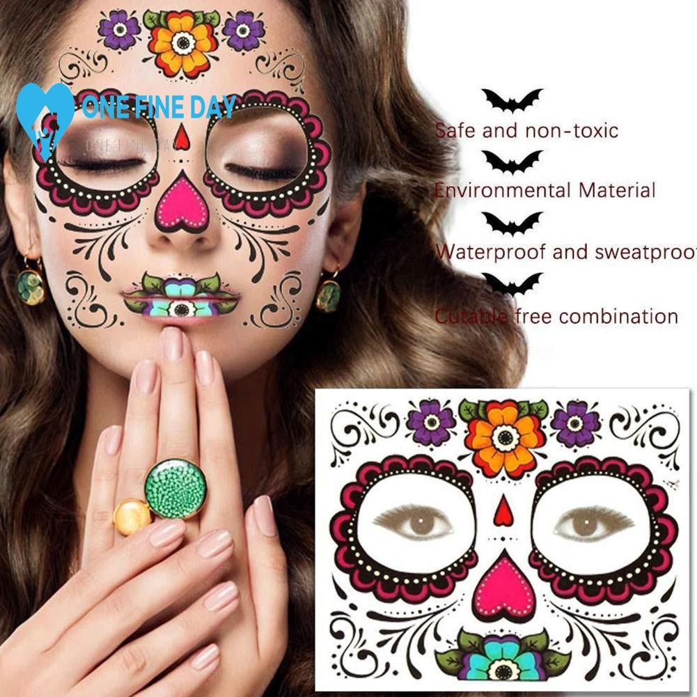 Facial Makeup Sticker Special Waterproof Face Tattoo Halloween Tattoo ...