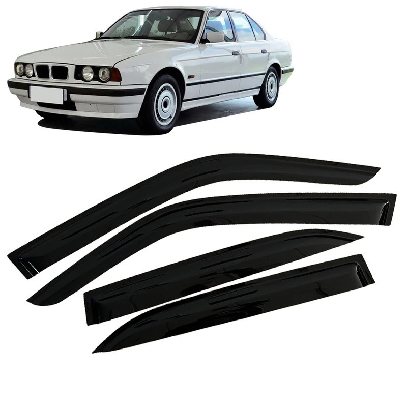 Window Visor for BMW 5-Series E34 Sedan 1988 1989 1990 1991 1992 1993 1994 1995 1996 Wind ...