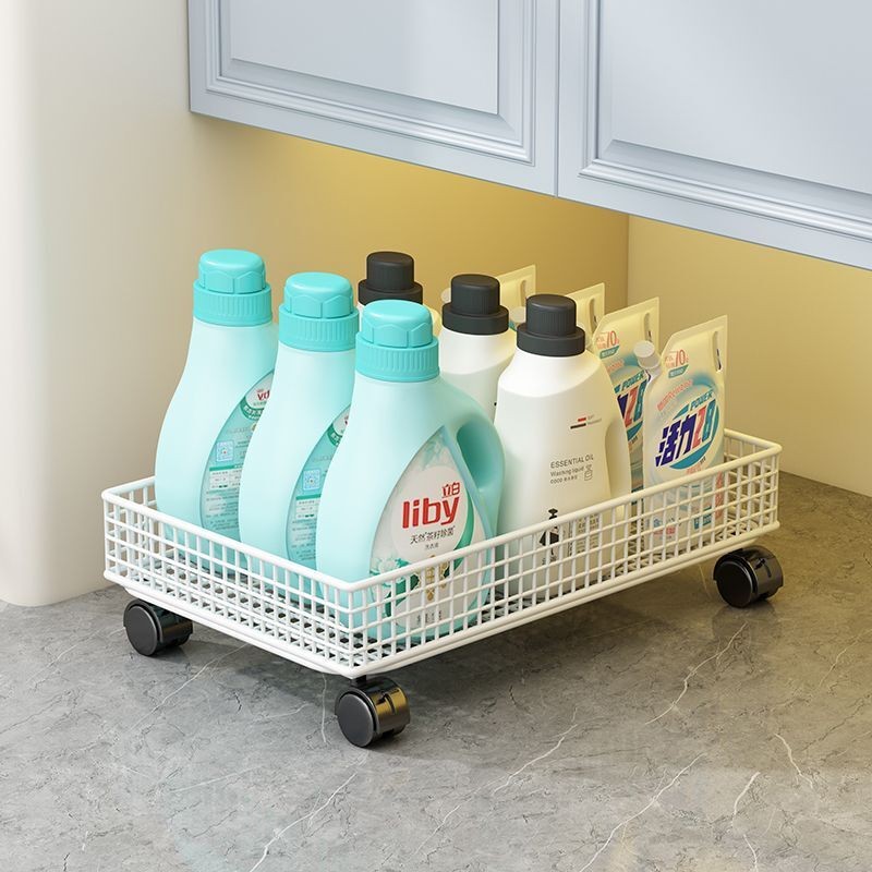 Bathroom Trolley Shelf/Rack/ Storage/Utility Cart with Rollers /Storage ...