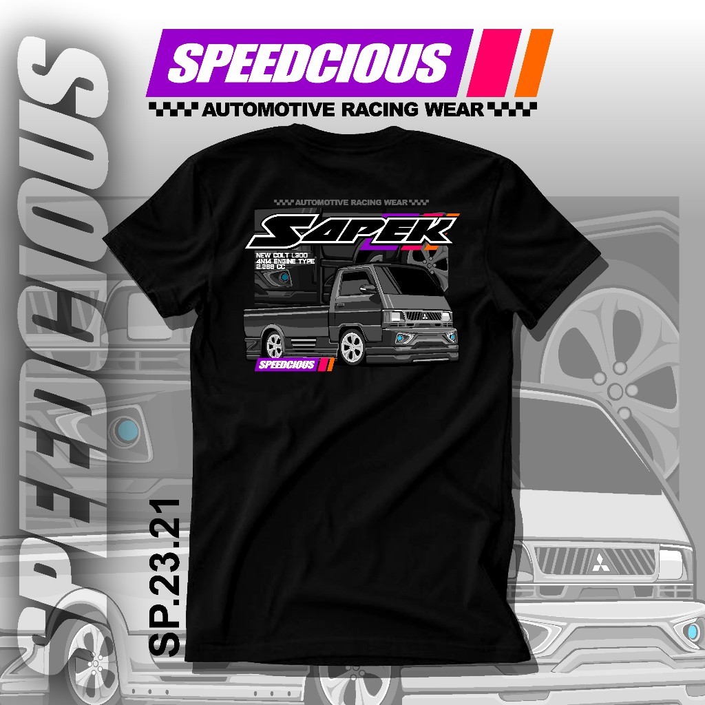 Mitsubishi L300 Car T-shirt Elsa Sapek Eltitusi Distro Racing ...