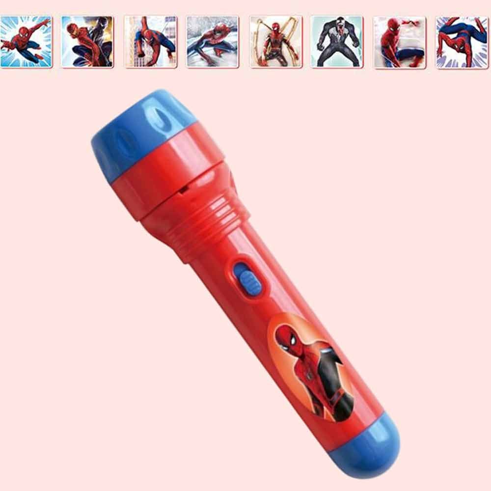 Children's Spider Man Pattern Flashlight LED Flashlight 12cm | Shopee ...