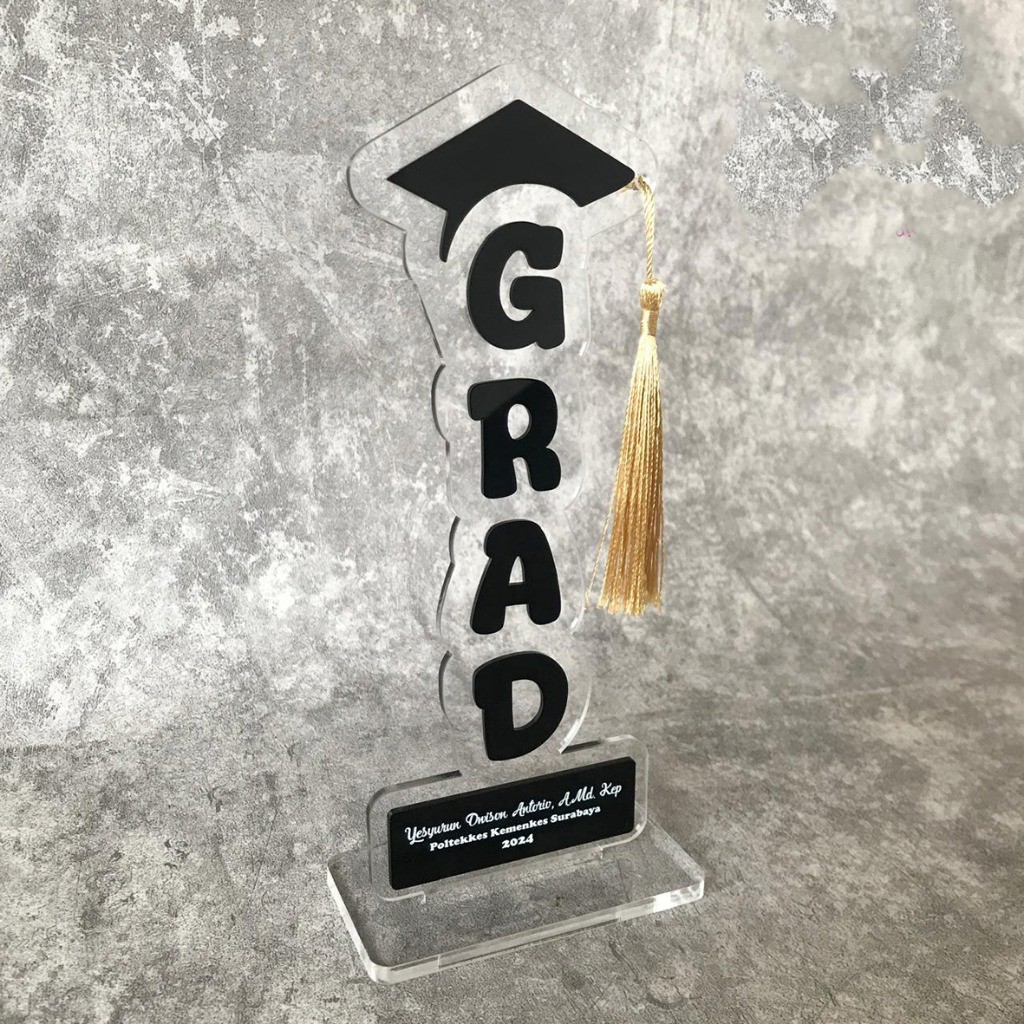Grad Trophy Acrylic Graduation Custom Graduation Trophy | Shopee Malaysia