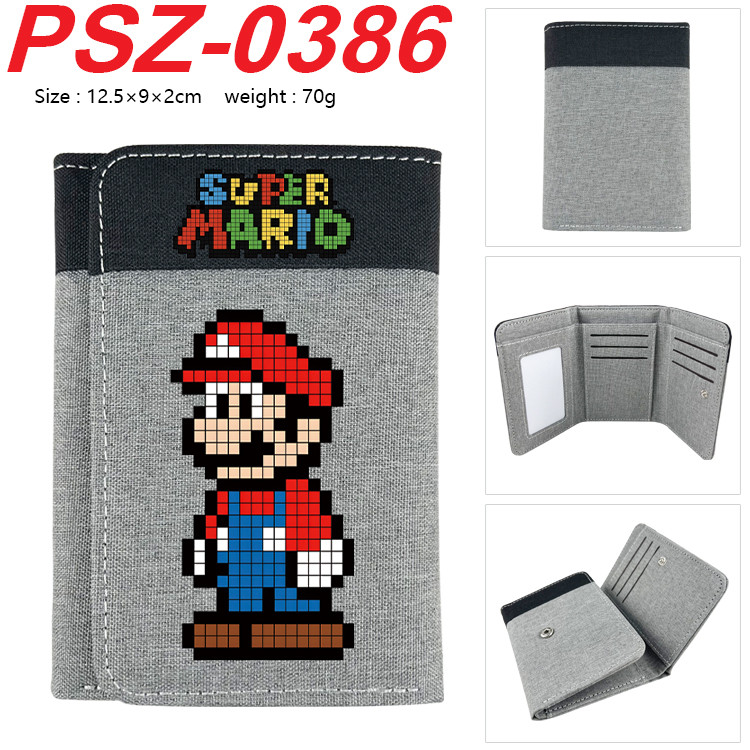 Super Mario New Cartoon Casual Simple Student Short Tri-fold Wallet ...