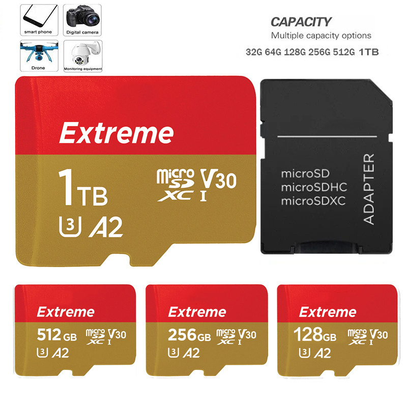 Extreme Micro SD Card 32GB 64GB Memory Card 128GB A2 Micro SD 256GB ...
