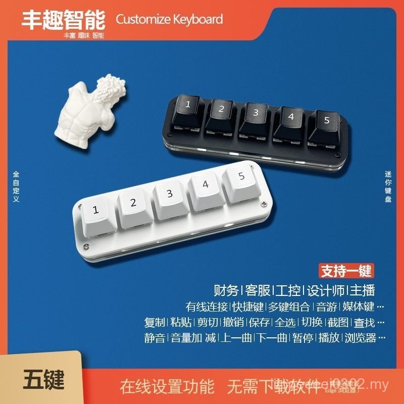 Five-key Mini Version Mechanical Keyboard Personalized Customization ...