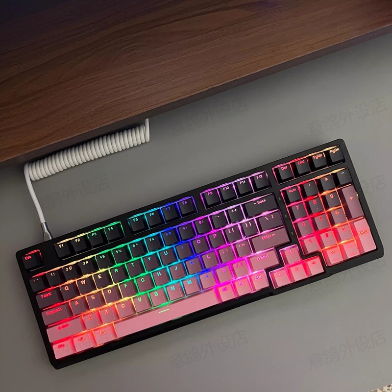 【Keycap Only】Blackberry Gradient Top Engraving Keycap Shine Through 134 ...