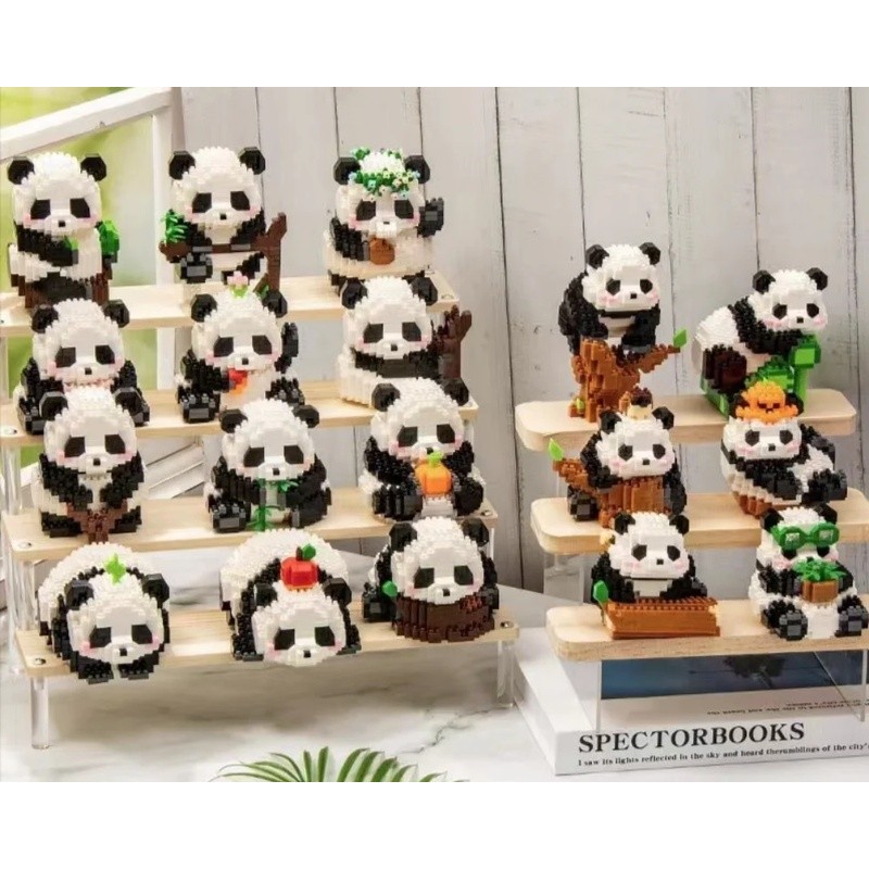 Mini Cute Creative Panda Micro Building Blocks 3D Diamond Model Animals ...
