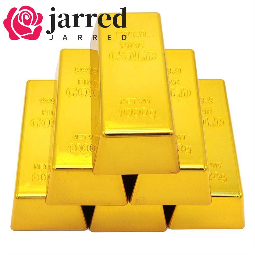 JARRED Fake Gold Bar, Simulation Glittering Golden Brick, Office ...