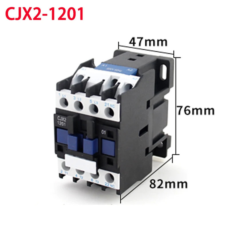 CJX2-1201 12A 3P+NC Magnetic Ac Electric 3 Pole Contactor For Unit 3 ...