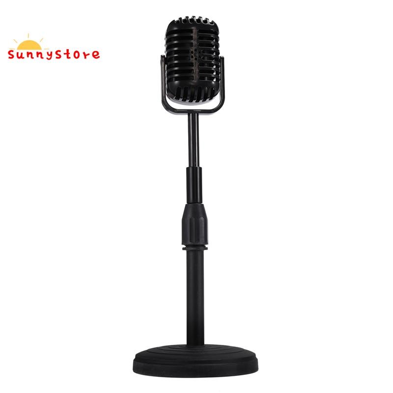 Vintage Desktop Microphone Prop Model with Adjustable Height, Classic ...