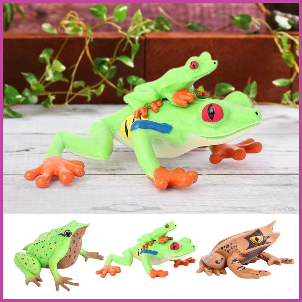 Frog Toy Cute Realistic Amphibian Model Collectible Educational Frog ...