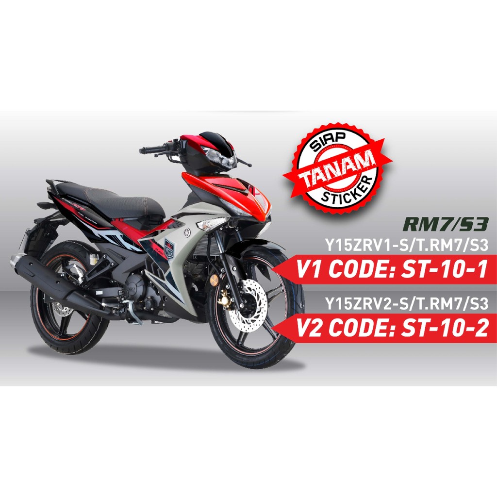 Y15 V1 - V3 Cover Set Original VELOZI Sticker Tanam YAMAHA Y15ZR V1 V2 ...
