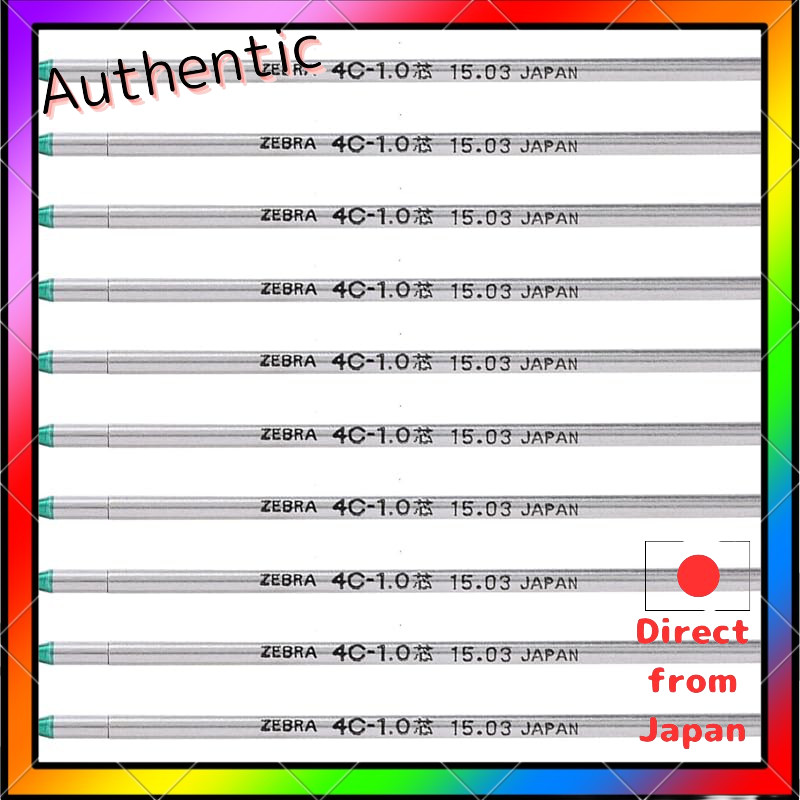 Zebra 4C Ballpoint Pen Refill - Pack of 10 (Various Colors) | Shopee ...