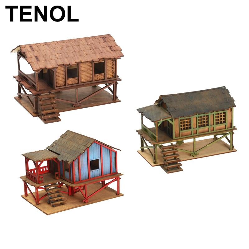 [KesotoafMY] DIY Wooden House Assemble 1/72 Building Model House ...