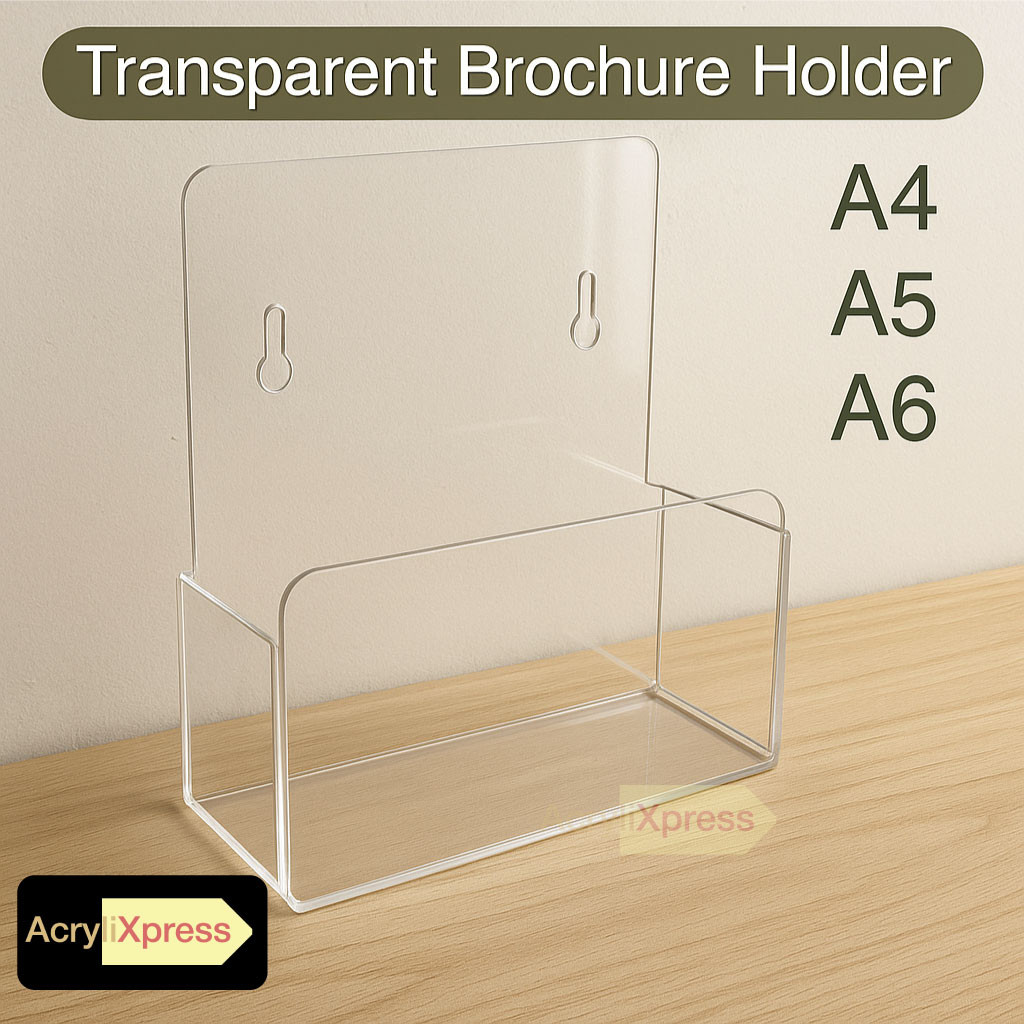UMAKE Acrylic Ad Brochure Holder Rack Card Display, A4, A5, A6 Plastic ...