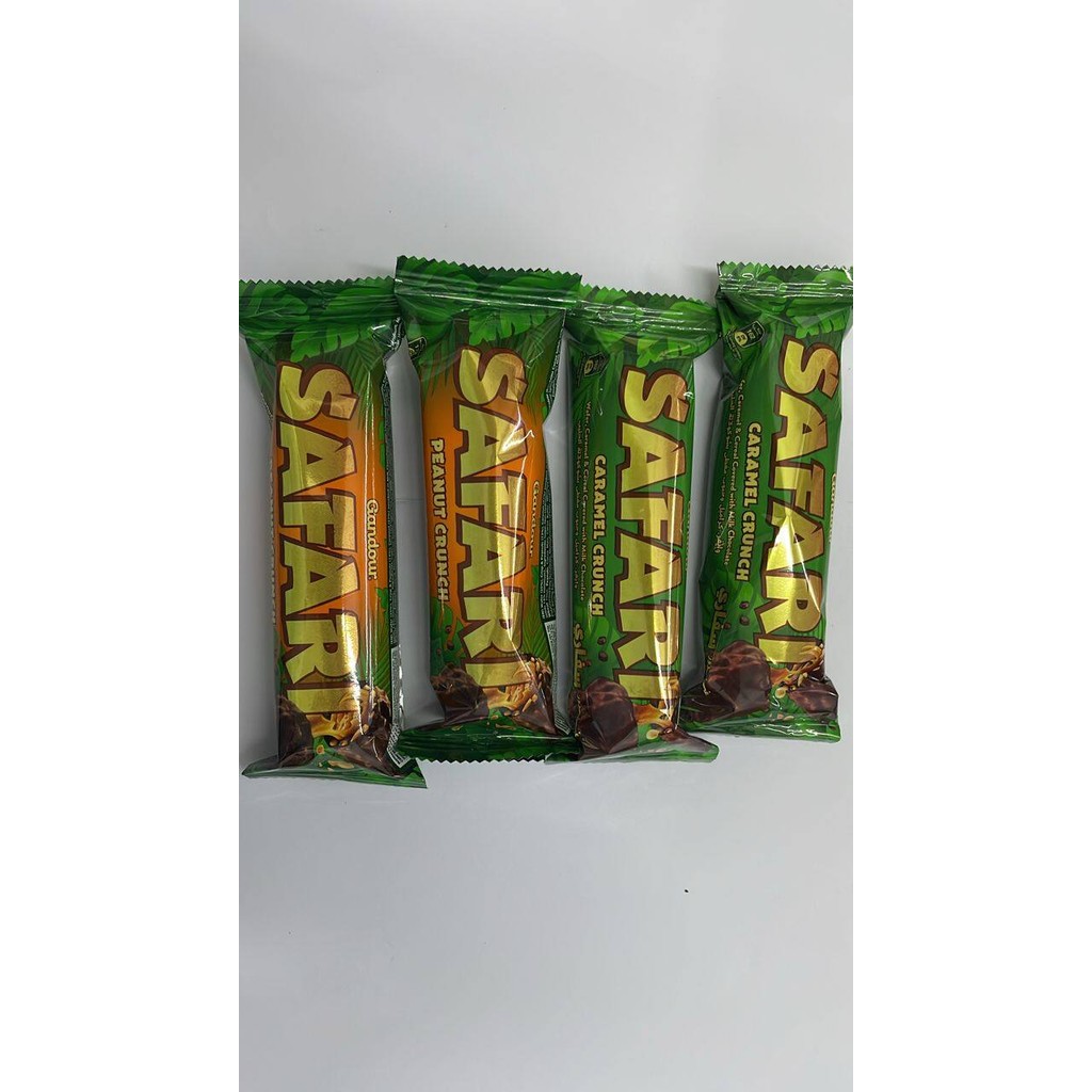 (PCS) 3'S X 32G / 34G SAFARI PEANUTS / CARAMEL CRUNCH CHOCOLATE BAR ...