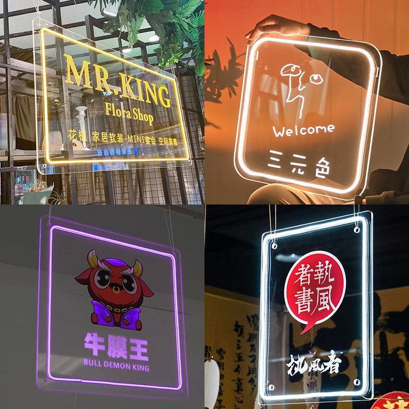 Neon Lights Customized Luminous Characters Acrylic Door Headlights Neon ...