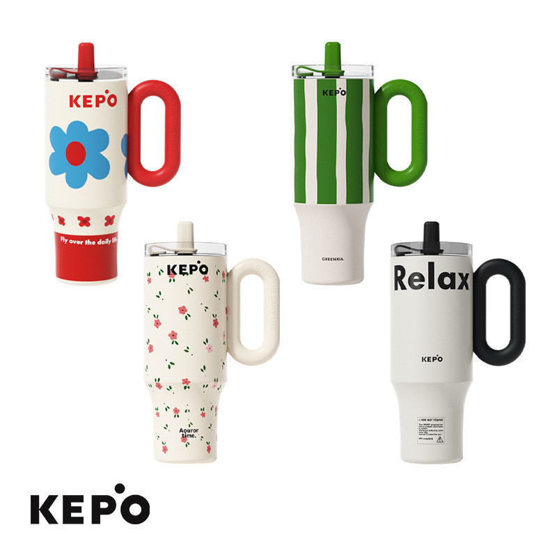 Kepo Ceramic Liner Thermos Cup 2024 Large-Capacity Water Bottle 316L ...