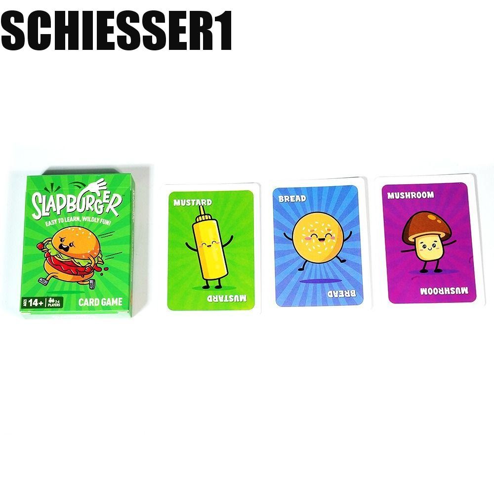 SCHIESSER1 Slapburger Board Game, All English Coated Paper Playing Card ...