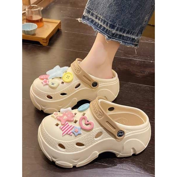 crocs crocs women Kasut gua tapak tebal, pakaian musim panas wanita ...