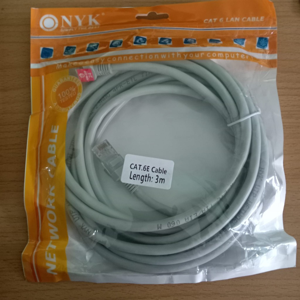Nyk Cable Cat 6 6e Utp 3m/5m/10m - internet Cable rj45 cat6e | Shopee Malaysia