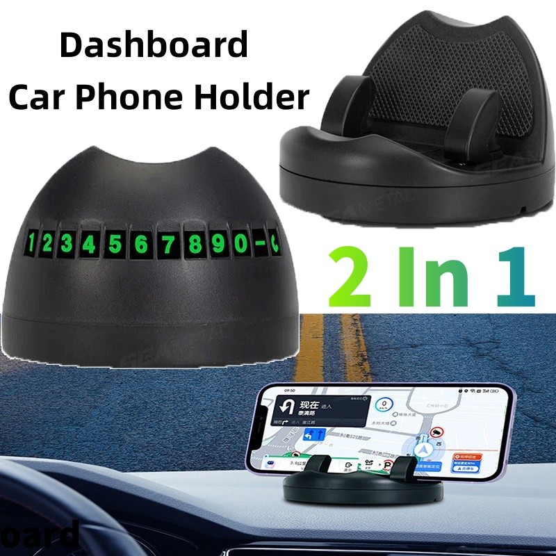 [Local Stock] 2pcs ABS Car Phone Holder 2 In 1 Dashboard 360° Head-Up ...