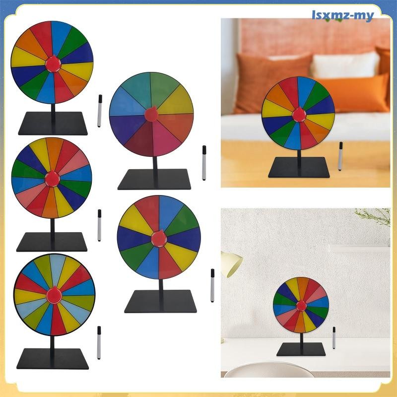 [LsxmzMY] Tabletop Prize Turntable Set Fortune Wheel with Erasable Pen ...