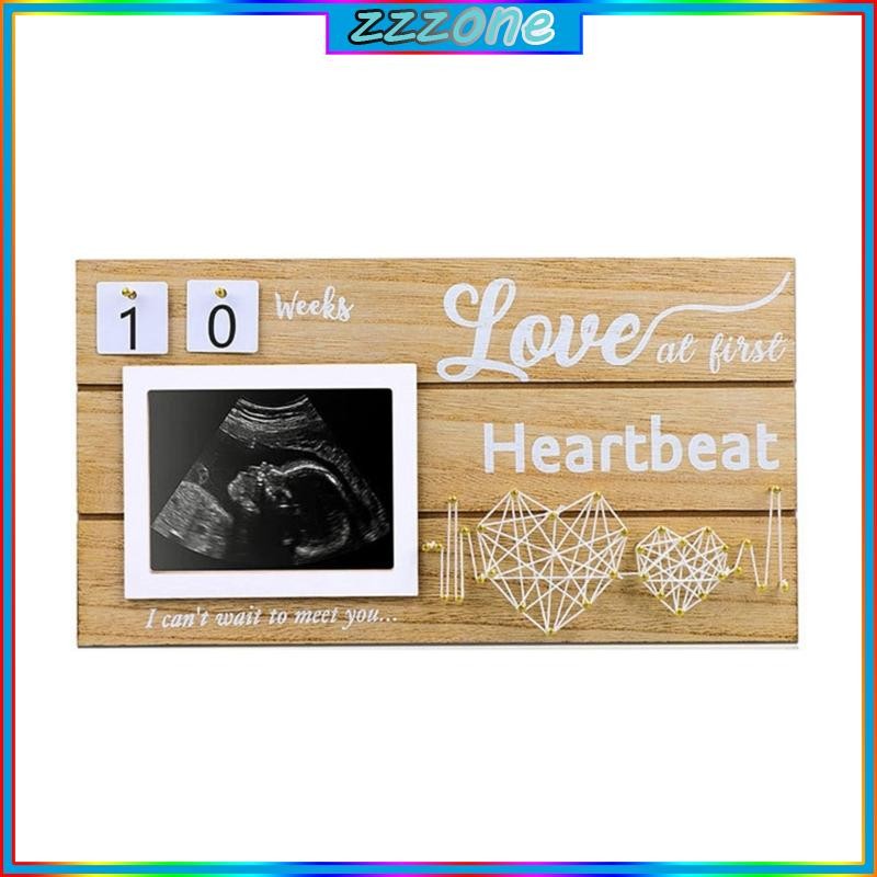 zzz Baby Ultrasound Photo Frame with Countdown Weeks Double Heartbeat ...