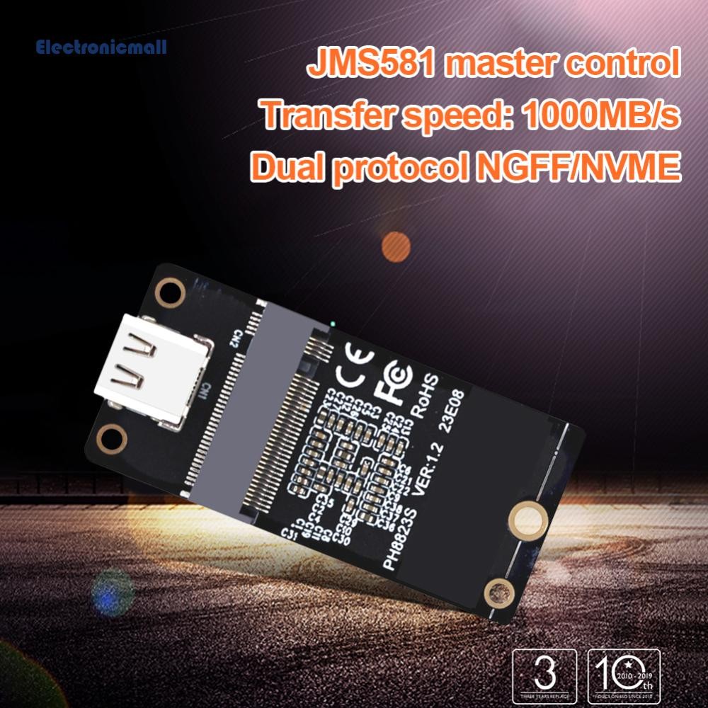 M.2 NVME SSD Adapter Gen2 10Gbps Solid State Drive Adapter Card JMS581 ...
