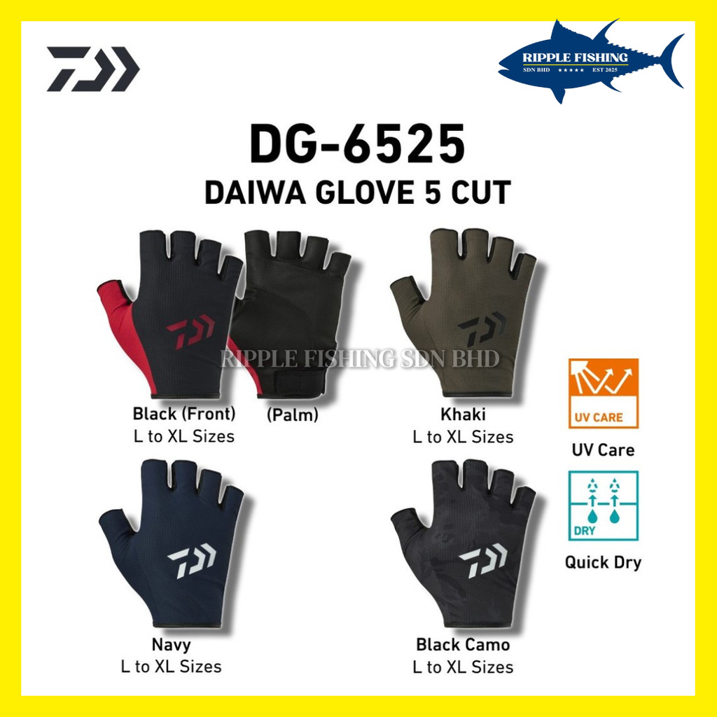 DAIWA 25 DG-6525 5 CUT FISHING GLOVE | Shopee Malaysia