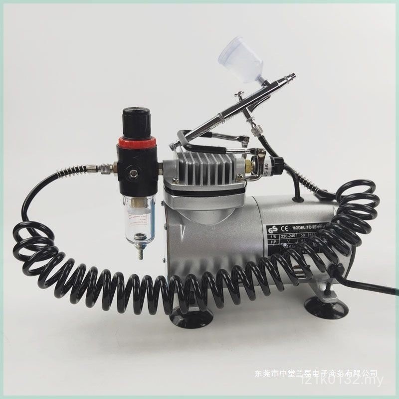 Air Compressor Mini Tattoo Piston Spray Paint Furniture Cake Paint ...