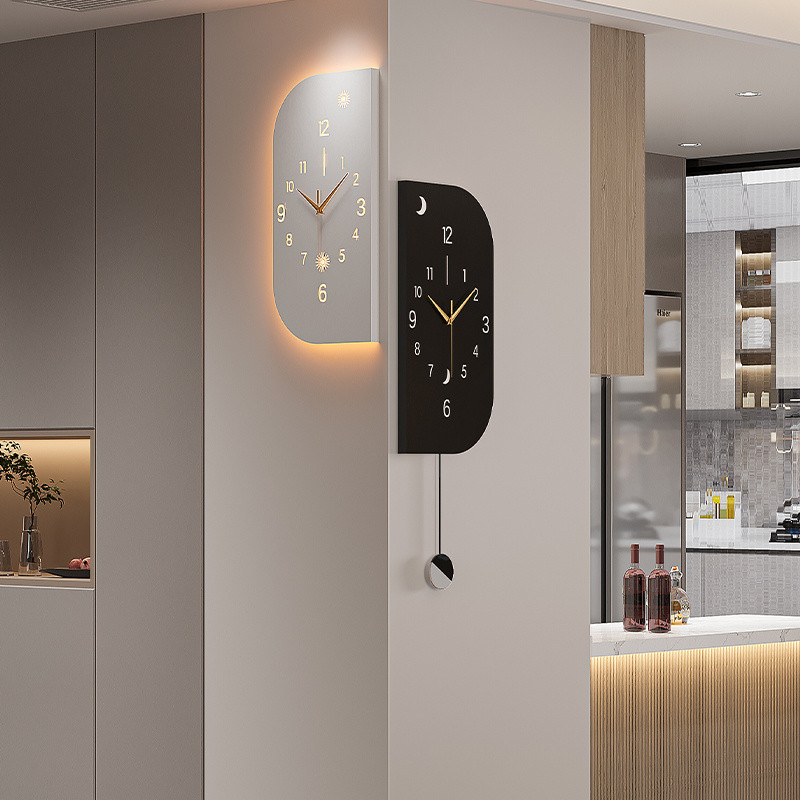 Ins Modern Double-Sided Corner Clock Corner Wall Watch Living Room 2025 ...