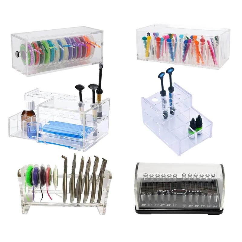 Acrylic Organizer Holder Dental Resin Composite Storage Box Orthodontic ...