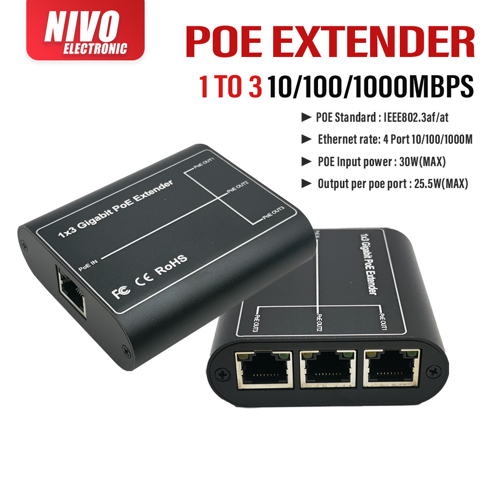 POE103G/ POE104G POE Extender 10/100/1000Mbps IEEE 802.3af/at Standard ...